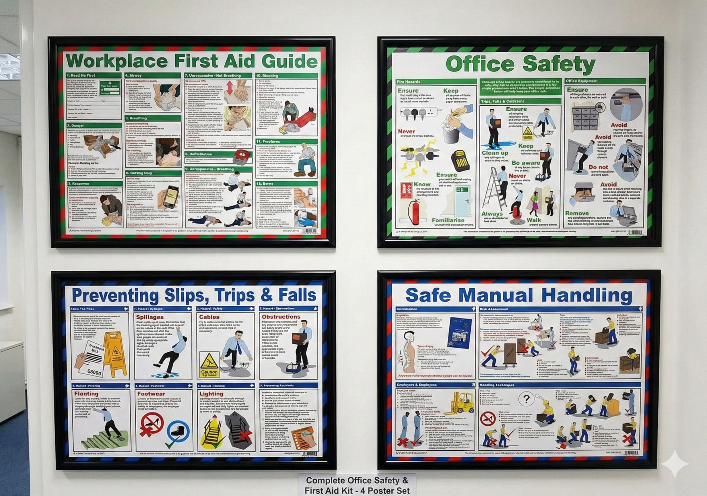 Wholesale Laminated Workplace Safety Poster Kit (A2) – First Aid ...